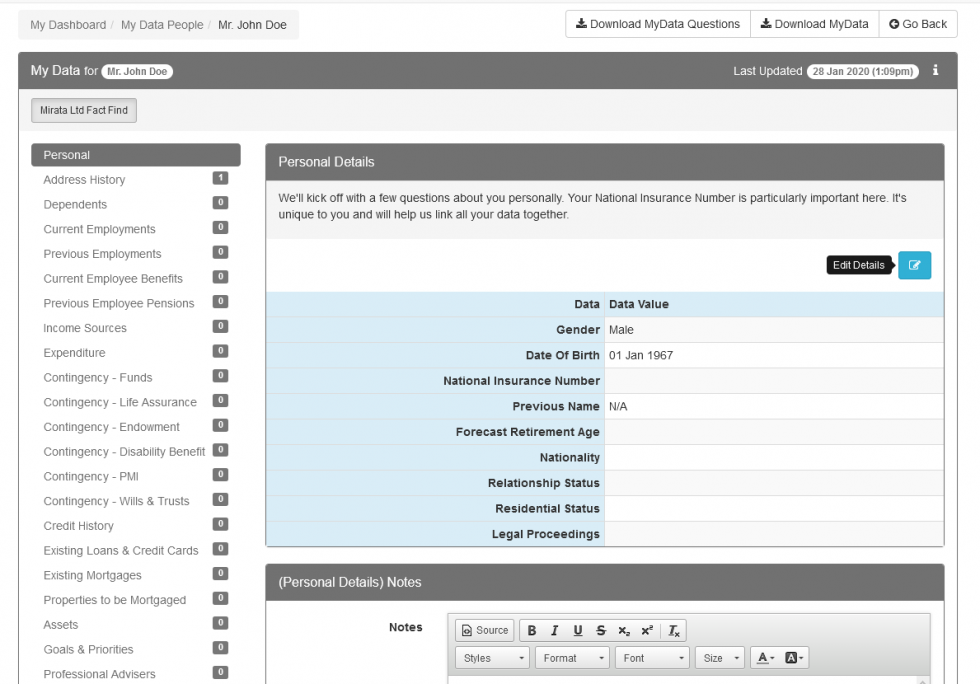 Factfind | My Factfind